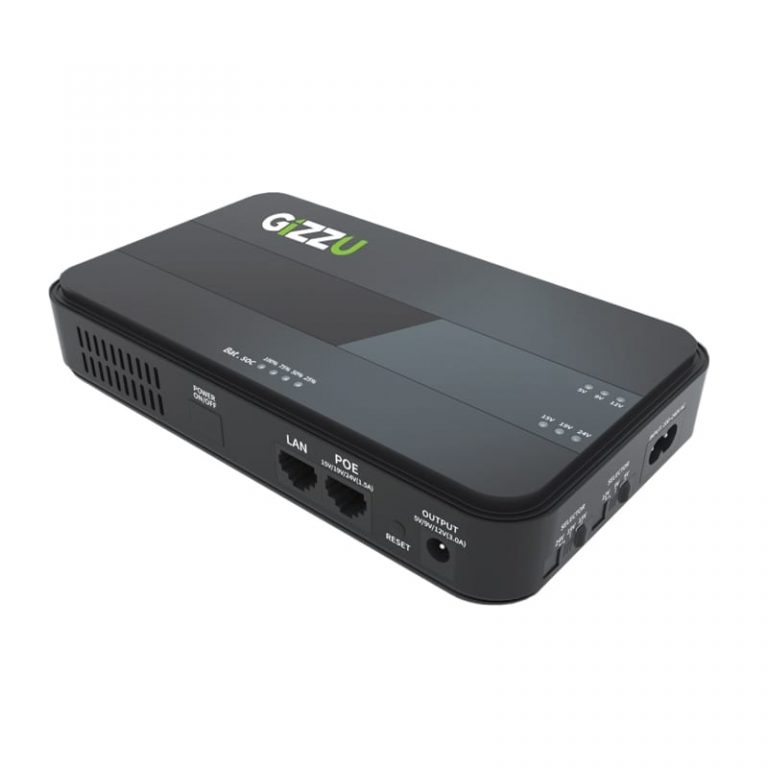 GIZZU 8800mAh Mini DC|POE UPS Black - MAKK